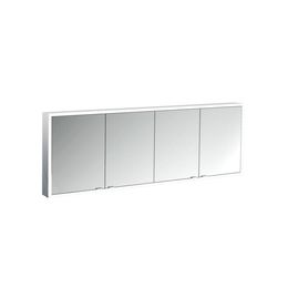 Emco prime Aufputz-Lichtspiegelschrank 949706389 2000x730mm, 4-t&uuml;rig, aluminium/weiss
