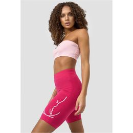 Karl Kani Damen Radlerhose "Karl Kani Damen Signature Cycling Shorts"pink, Gr. XS, 95% Baumwolle, 5% Elasthan, Hosen