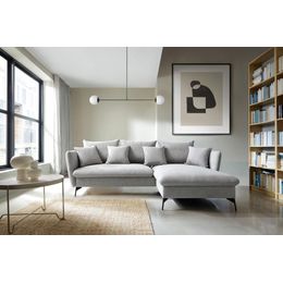 Ecksofa OTTO HOME, B:258cm H:91cm, grau, 100% Polyester;PU-Schaum und Nosag-Federung.;Federung Ottoman : 12 x Feder Type B 1650mm;Ferderung 2 Sitzer: