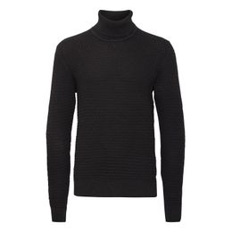 Casual Friday Herren Strickfleece-Pullover "Strickpullover CFKARL structured roll neck knit", schwarz, Gr. XL, Obermaterial: 100% Baumwolle CO.,