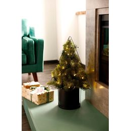 CREATIV DECO Dekobaum "PLATANUS, Weihnachtsdeko", B/H/T: 35cm x 59cm x 18,5cm, Baum, schwarz, Wohnzimmer, Dekofiguren, Tannenbaum als Blumentopf, aus