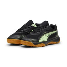Puma Kinder Hallenschuh "SOLARFLASH III JR", Gr. 33, schwarz, Textil, Schuhe