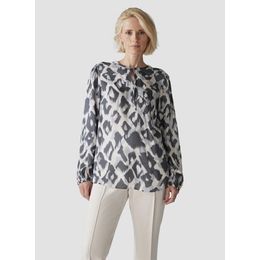 Lecomte Damen Klassische Bluse "Bluse", grau, Gr. 42, gemustert, 100%Viskose, Blusen
