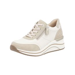 Remonte Damen Sneaker "Remonte Sneaker Glattleder", Gr. 42, beige, Glattleder, Schuhe