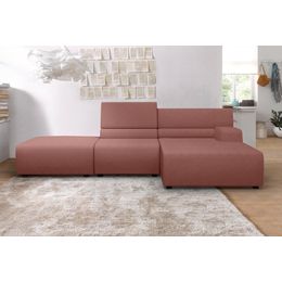 Ecksofa Egoitaliano, B:287cm H:80cm T:98cm, braun, 100% Polyester. Wasserabweisende Mikrofaser., Wohnzimmer, Sofas, "Babouche, Designsofa mit