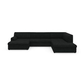 Wohnlandschaft DOMO collection, B:320cm H:78cm T:213cm, grau, Sofas, "Topper, elegant und zeitlos, komfortabel, U-Form", wahlweise mit Bettfunktion