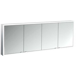 Emco prime Aufputz-Lichtspiegelschrank 949706388 1800x700mm, 4-t&uuml;rig, aluminium/weiss