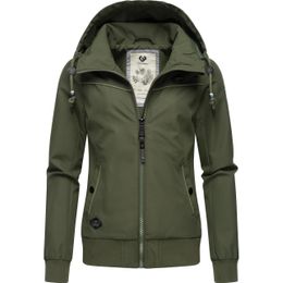 Ragwear Damen Outdoorjacke "Jotty", grün, Gr. XL, Außenmaterial: 100% Polyester, Innenfutter: 100% Polyester, Jacken, wasserdichte Übergangsjacke mit