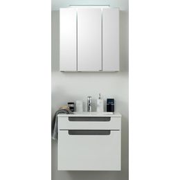 Badmöbel-Set Welltime, braun, Kastenmöbel-Sets, "Siena", Spiegelschrank inklusive LED-Beleuchtung, Breite 60 cm