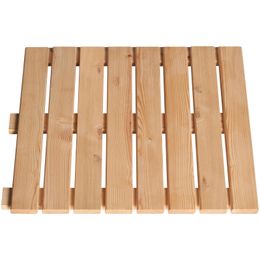 Bm Massivholz Holzfliesen, 40 Stk., beige, Hartbodenbel&auml;ge, L&auml;rche, 50x50 cm, 10 m&sup2;