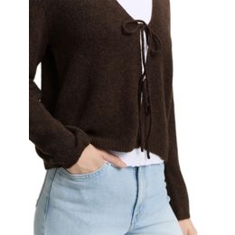 Damen Cardigansoft chocolate braun melange, Gr. XXL, Tom Tailor Denim, meliert, Strick, Obermaterial: 62% Polyacryl, 25% Polyester, 10% Baumwolle, 3%