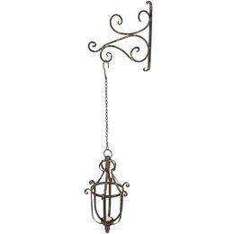 Wandkerzenhalter AMBIENTE HAUS, B:2cm H:28cm T:27cm, grau, Eisen, Kerzenhalter, "Wandhaken - antikgrau 28cm"