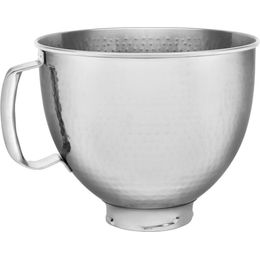 KitchenAid Küchenmaschinenschüssel "5KSM5SSBHM", B/H/L: 23,5cm x 19cm, silber, Schüsseln, gehämmert mit Griff