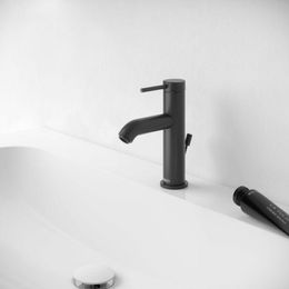 KEUCO IXMO Soft 100 Black Selection Waschtischarmatur 59502372000 mit Ablaufgarnitur, schwarz