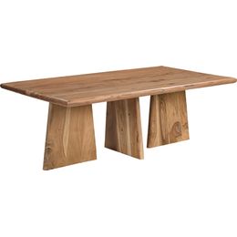 Couchtisch Sit, B:130cm H:45cm T:70cm, beige, Akazie massiv, Wohnzimmer, Tische, "ACACIA WAVE", mit ausgepr&auml;gter Maserung