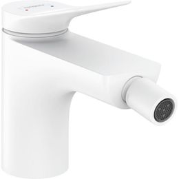 Hansgrohe Vivenis Bidetarmatur 75200700 mit Zugstangen-Ablaufgarnitur, mattwei&szlig;