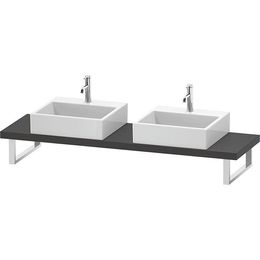 Duravit L-Cube Konsole LC101C04949 St&auml;rke 4.5 cm, graphit matt, f&uuml;r Aufsatzbecken, variabel