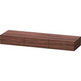 Duravit DuraStyle Schubkastenablage DS827202121 150 x 44 cm, 3 Schubk&auml;sten, nussbaum dunkel, mit Konsolentr&auml;ger