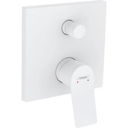 Hansgrohe Vivenis Fertigmontageset 75416700 Unterputz-Wannenarmatur, mit integrierter Sicherungskombination, mattwei&szlig;