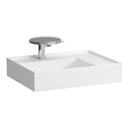 Laufen Kartell Waschtisch 8103344001111, 60x46cm, wei&szlig; LCC, Ablage rechts, 1 Hahnloch, Saphirkeramik