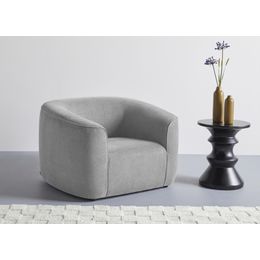 Sessel, B:113cm H:71cm T:95cm, grau, LeGer Home by Lena Gercke, 100% Polyester, Wohnzimmer, Sessel, "LYZA Relaxsessel, Loungesessel, Maße B/T/H: