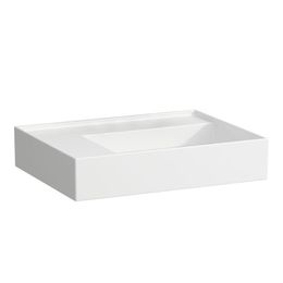 Laufen Kartell Waschtisch 8103350001121, 60x46cm, wei&szlig;, Ablage links, ohne Hahnloch, Saphirkeramik