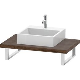Duravit L-Cube Konsole LC102C02121 St&auml;rke 4.5 cm, nussbaum dunkel, f&uuml;r Aufsatzbecken, variabel