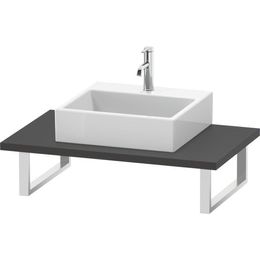 Duravit L-Cube Konsole LC106C04949 St&auml;rke 3 cm, graphit matt, f&uuml;r Aufsatzbecken, variabel