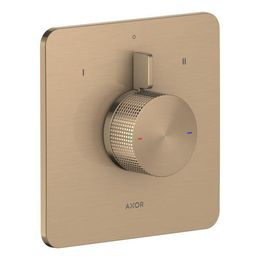 Hansgrohe AXOR Citterio C Mischer 49451140 Fertigmontageset, Unterputz, 2 Verbraucher, Cubic cut, brushed bronze