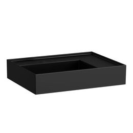 Laufen Kartell Waschtisch H8103347161121 60x46cm, Ablage rechts, ohne &Uuml;berlauf, ohne Hahnloch, schwarz matt