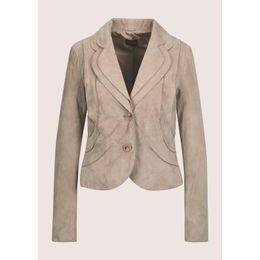 Madeleine Mode MADELEINE Damen Lederjacke "Lederjacke Kurzblazer aus Ziegenvelours-Leder"berber, Gr. 40, Obermaterial: 100% Ziegenveloursleder GOVL., Jacken