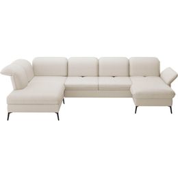 Sit & More Wohnlandschaft SIT & MORE, B:359cm H:92cm T:231cm, beige, 95%Polyester, 5% Polyamid, Sofas, "Emely, inkl. Sitztiefenverstellung", wahlweise mit