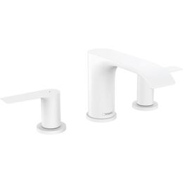 Hansgrohe Vivenis Waschtisch-3-Loch-Armatur 75033700 mit Zugstangen-Ablaufgarnitur, mattwei&szlig;