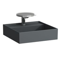 Laufen Kartell Handwaschbecken H8153317581111 46x46cm, ohne &Uuml;berlauf, 1 Hahnloch, graphit matt