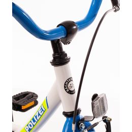 Bachtenkirch Kinderfahrrad "Kinderfahrrad "POLIZEI" kristall-wei&szlig;/blau/neon", 31cm, 18 Zoll (45,72cm), wei&szlig;, Fahrr&auml;der