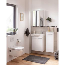 Spiegelschrank Fackelmann, B:50cm H:68cm T:15,3cm, silber, Badezimmer, Schr&auml;nke, Badm&ouml;bel