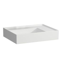 Laufen Kartell Waschtisch 8103347571121, 60x46cm, wei&szlig; matt, Ablage rechts, o. Hahnl., Saphirkeramik