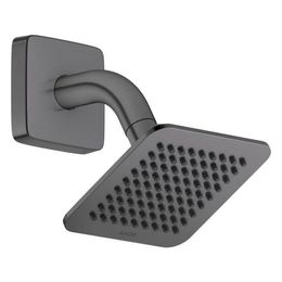 Hansgrohe AXOR Citterio C Duschkopf 28810340 1 Strahlart wassersparend mit Brausearm, 120x120mm, brushed black chrome
