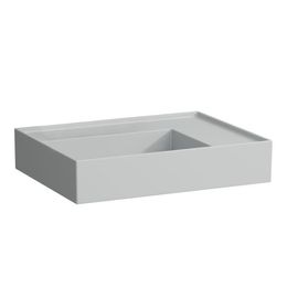 Laufen Kartell Waschtisch 8103347591121, 60x46cm, grau, Ablage rechts, ohne Hahnloch, Saphirkeramik