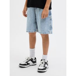 Jack & Jones Jungen Shorts "JJITONY JJCARPENTER SHORTS SQ 234 SN JNR", blau, Gr. 128, JACK & JONES JUNIOR, unifarben, Denim/Jeans, Obermaterial: 100% Baumwolle,