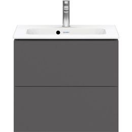Duravit L-Cube Waschtisch-Unterschrank LC625604949 62 x 39,1 cm, graphit matt, 2 Schubk&auml;sten, wandh&auml;ngend