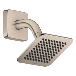 Hansgrohe AXOR Citterio C Duschkopf 28810820 1 Strahlart wassersparend mit Brausearm, 120x120mm, brushed nickel