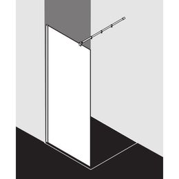 Kermi Xb Glasanlage XBWIW08020VYK 78-80x200cm, silber hochglanz, ESG SR Opaco Clean