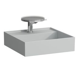 Laufen Kartell Handwaschbecken 8153317591111, 46x46cm, grau, 1 Hahnloch, Saphirkeramik