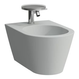 Laufen Kartell Wand-Bidet H8303317593021 37x54,5cm, 1 Hahnloch, grau matt