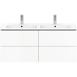 Duravit L-Cube Waschtischunterbau LC625901818 Wei&szlig; Matt, 129x55x48,1cm, 4 Schubladen
