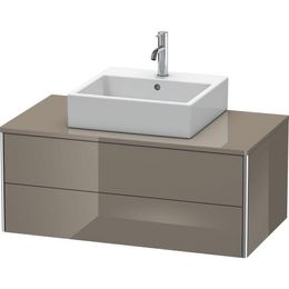 Duravit XSquare Waschtisch-Unterschrank XS491108989 100x40x54,8cm, 2 Schubk&auml;sten, Flannel Grey hochglanz