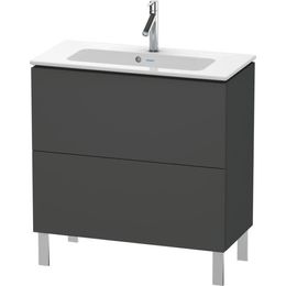 Duravit L-Cube Waschtisch-Unterschrank LC667404949 82 x 39,1 cm, graphit matt, 2 Ausz&uuml;ge, stehend