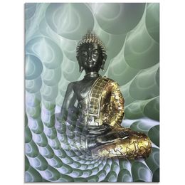 Glasbild Artland, B:60cm H:80cm, bunt, Glas, Wohnzimmer, Bilder, "Buddhas Traumwelt CB", in verschiedenen Gr&ouml;&szlig;en