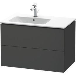 Duravit L-Cube Waschtisch-Unterschrank LC629104949 82x48,1x55cm, 2 Schubk&auml;sten, Becken links, graphit matt